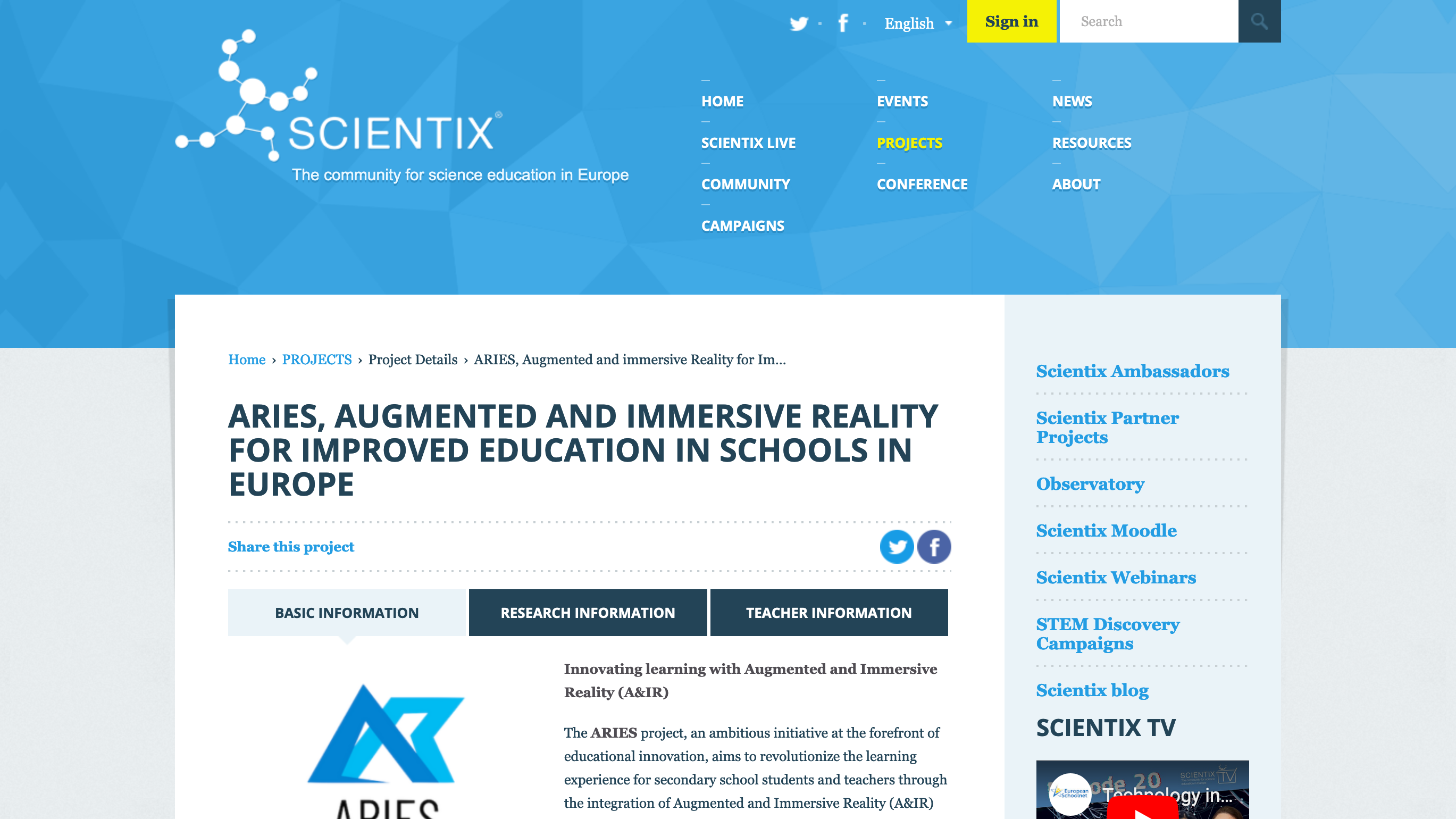 Home - ARIES Project web site